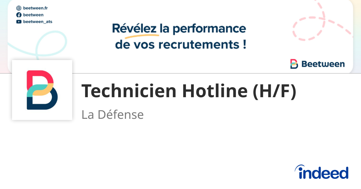 Technicien Hotline (H/F) - La Défense (92) - Indeed.com