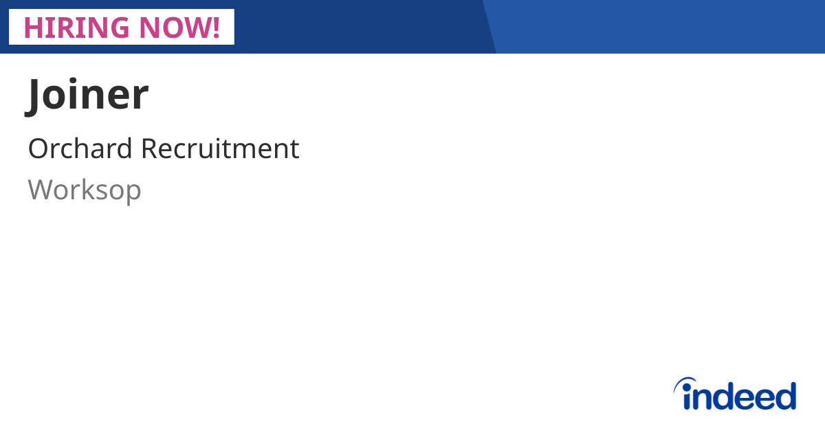 Joiner - Worksop - Indeed.com