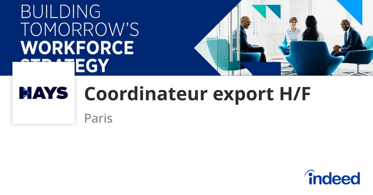Coordinateur export H/F - Paris (75) - Indeed.com