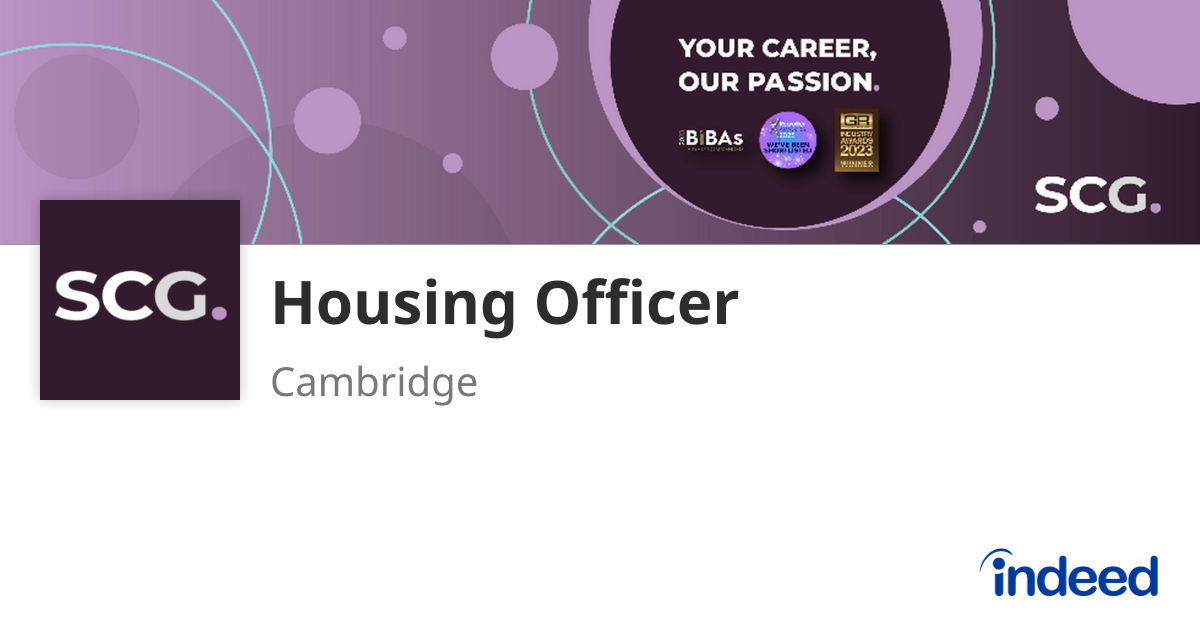 Housing Officer - Cambridge CB4 0DL - Indeed.com