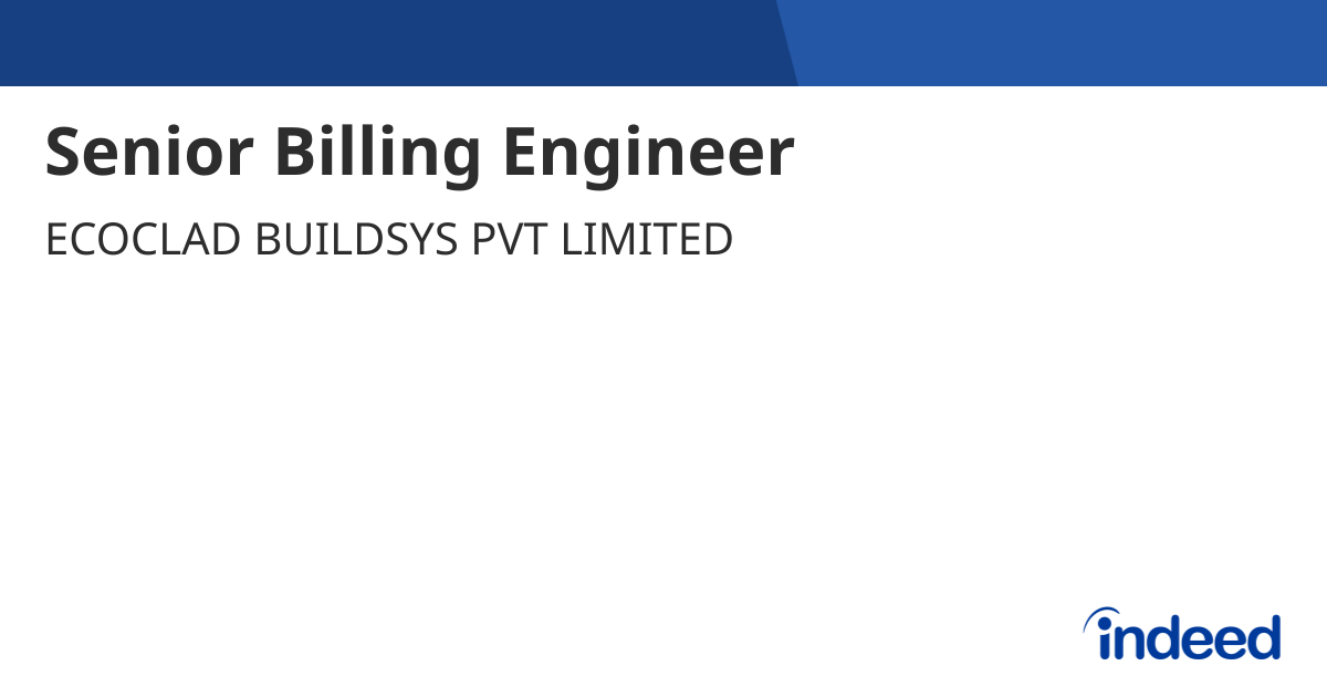 Senior Billing Engineer - Mohali, Punjab - Indeed.com