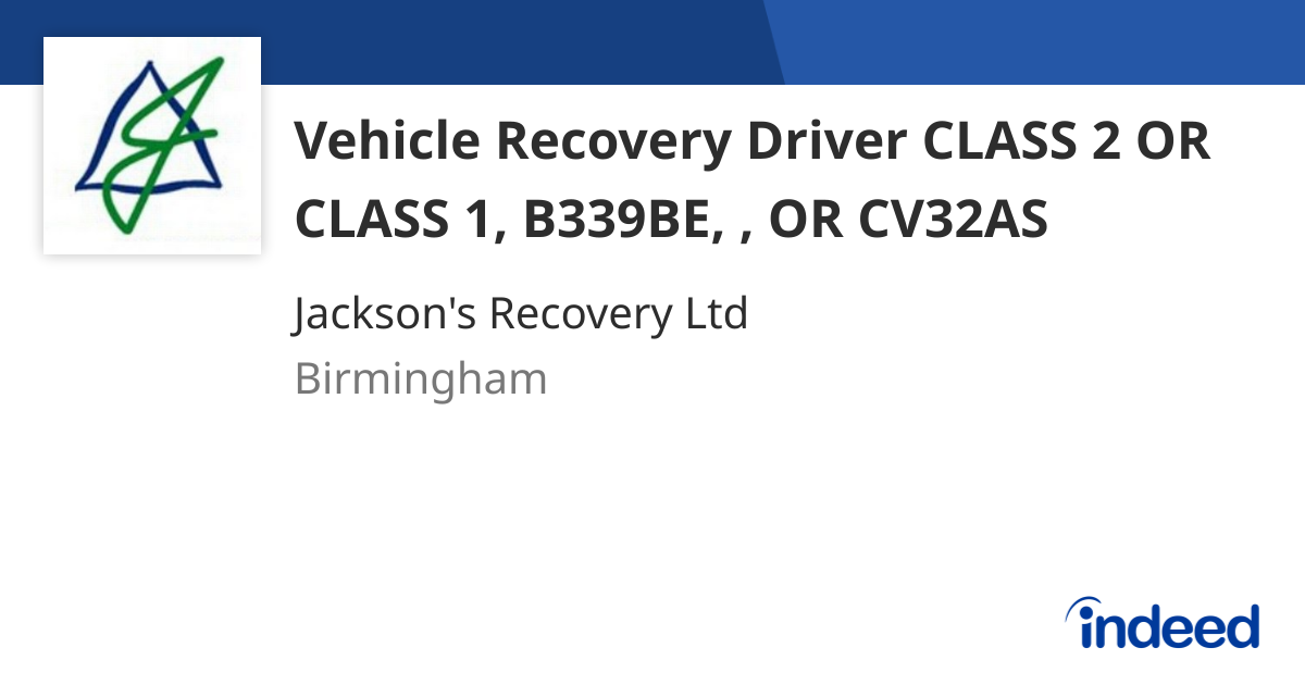 Vehicle Recovery Driver - Birmingham - Indeed.com