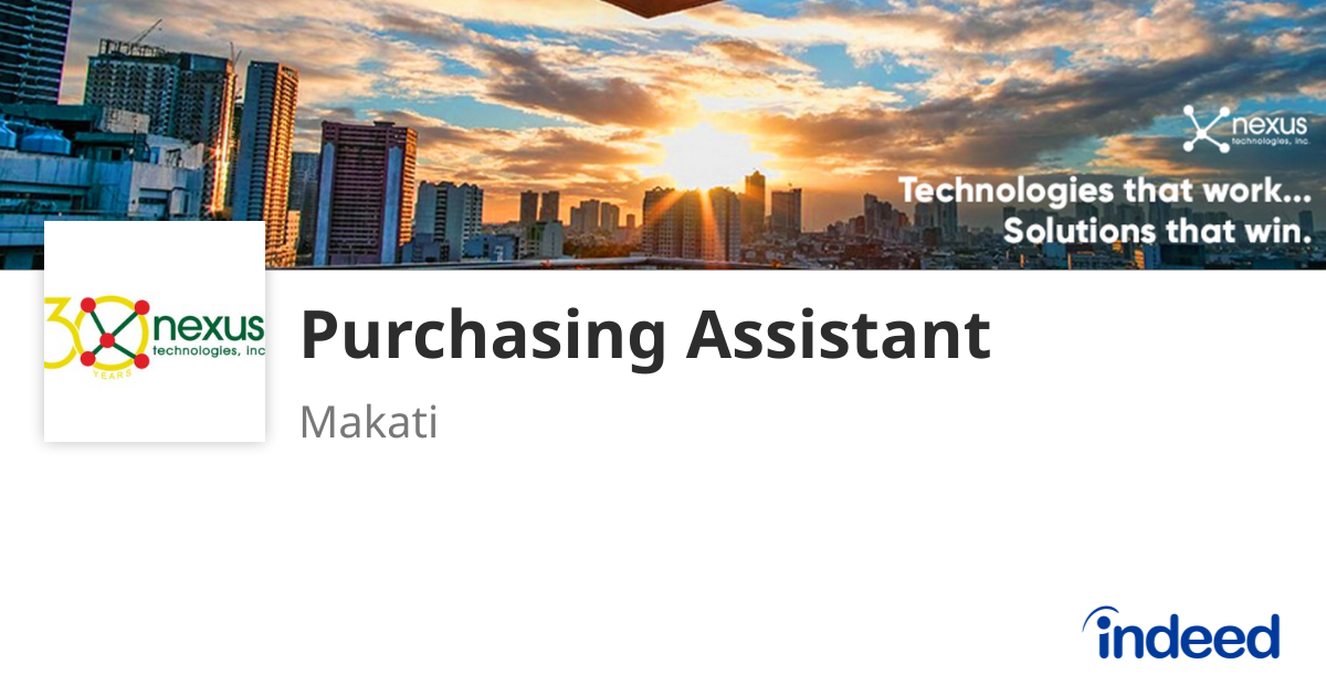 Purchasing Assistant - Makati - Indeed.com