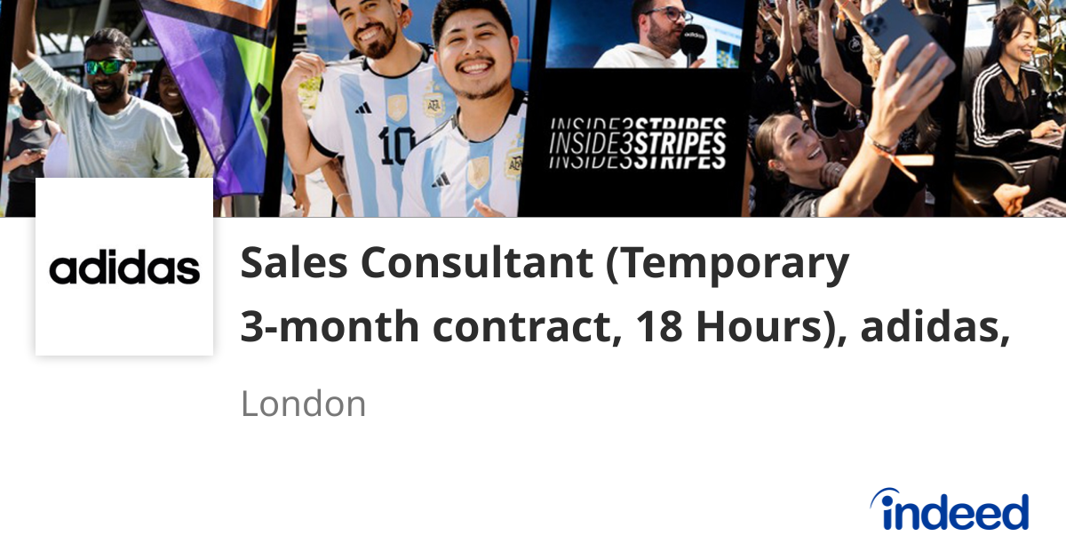 Sales Consultant (Temporary 3-month contract, 18 Hours), adidas ...