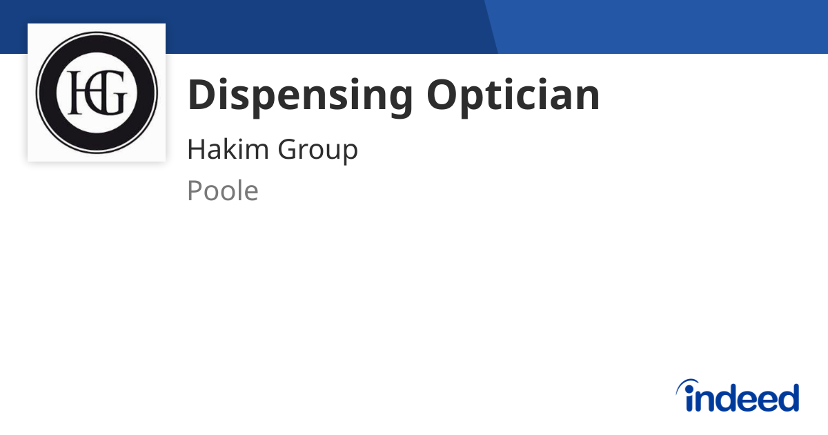 Dispensing Optician - Poole BH14 9LU - Indeed.com