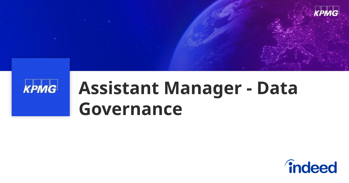 Assistant Manager - Data Governance - Pune, Maharashtra - Indeed.com