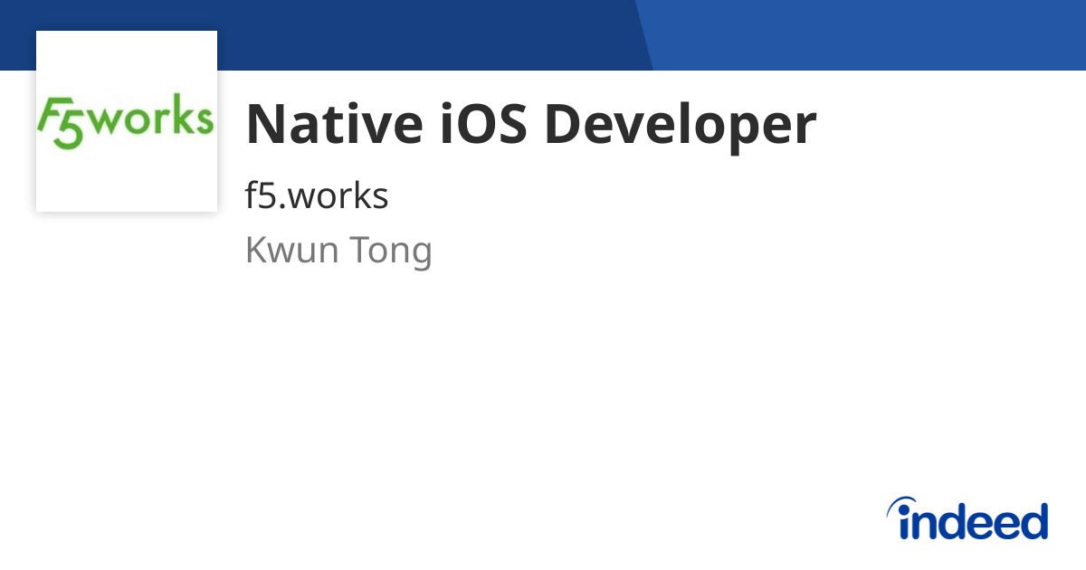 Native iOS Developer - Kwun Tong, Kowloon - Indeed.com