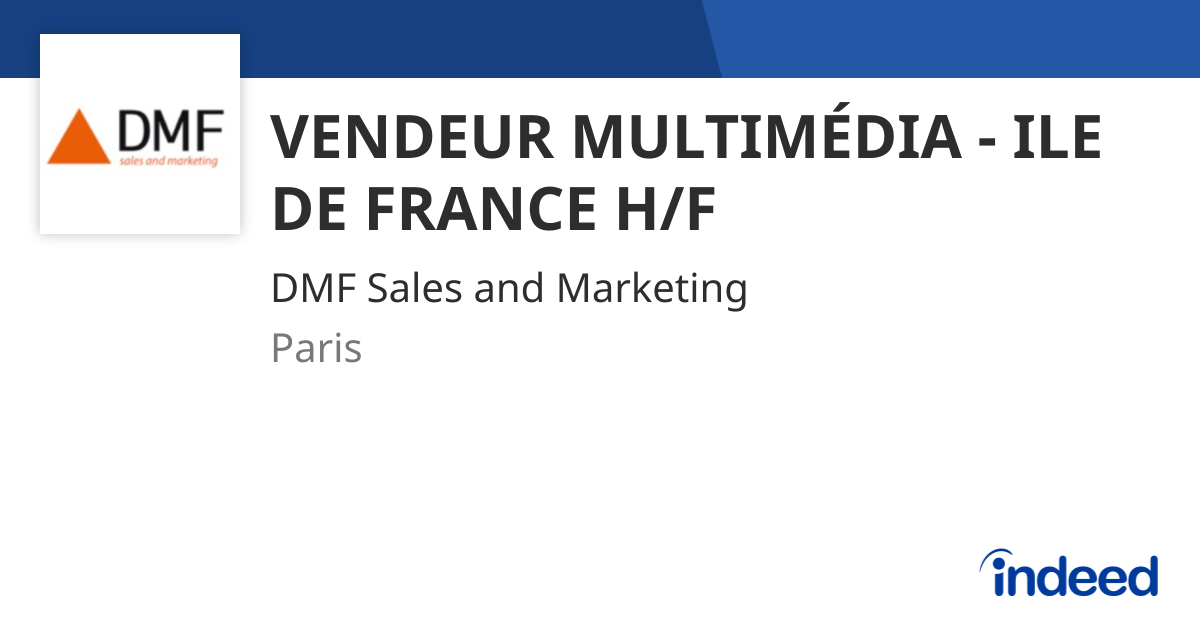 VENDEUR MULTIMÉDIA - ILE DE FRANCE H/F - Paris (75) - Indeed.com