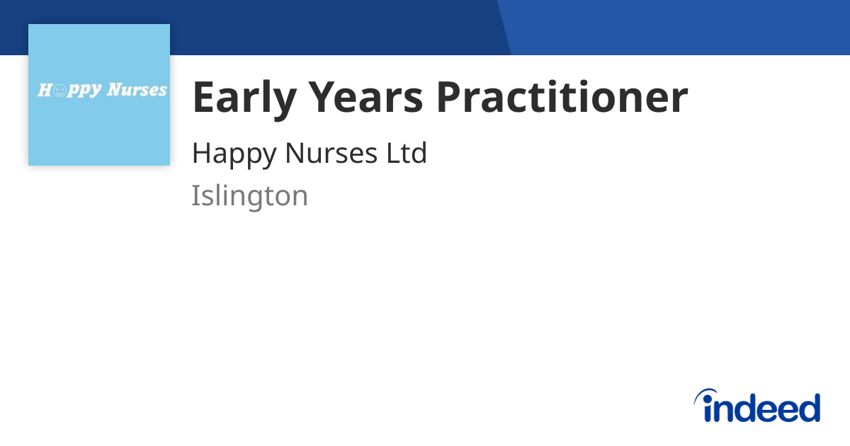 Early Years Practitioner - Islington - Indeed.com