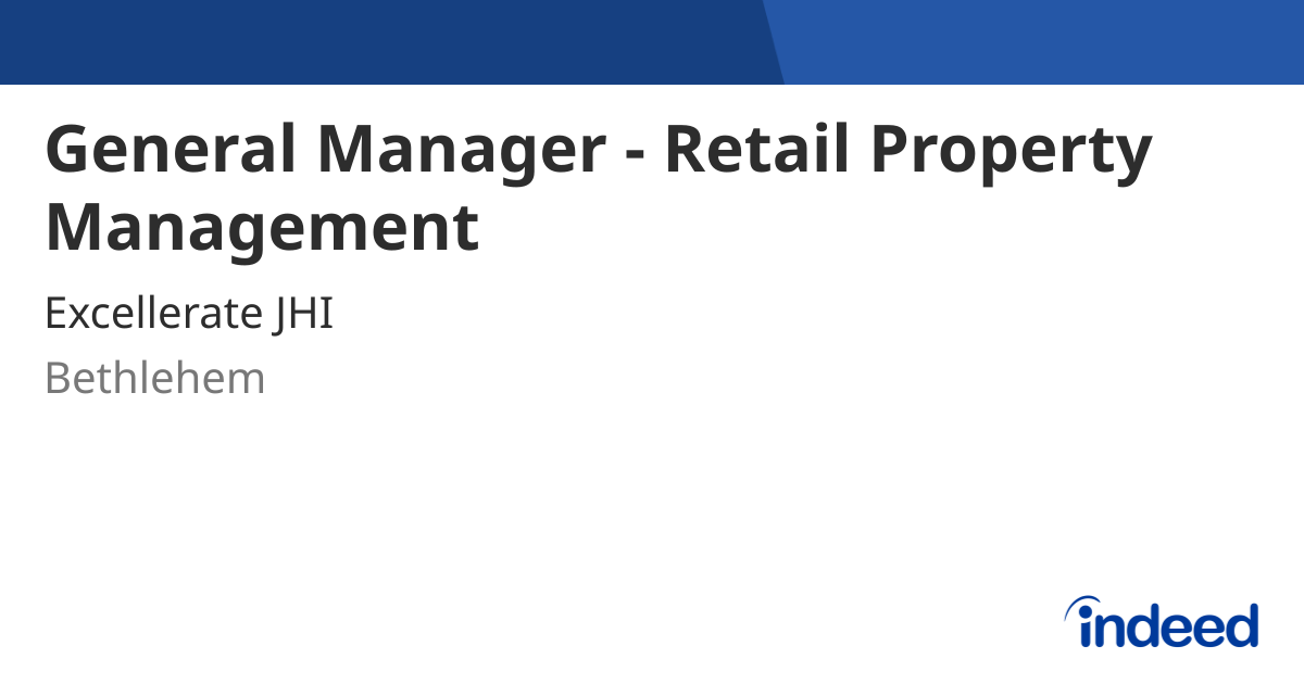 General Manager - Retail Property Management - Bethlehem, Free State ...