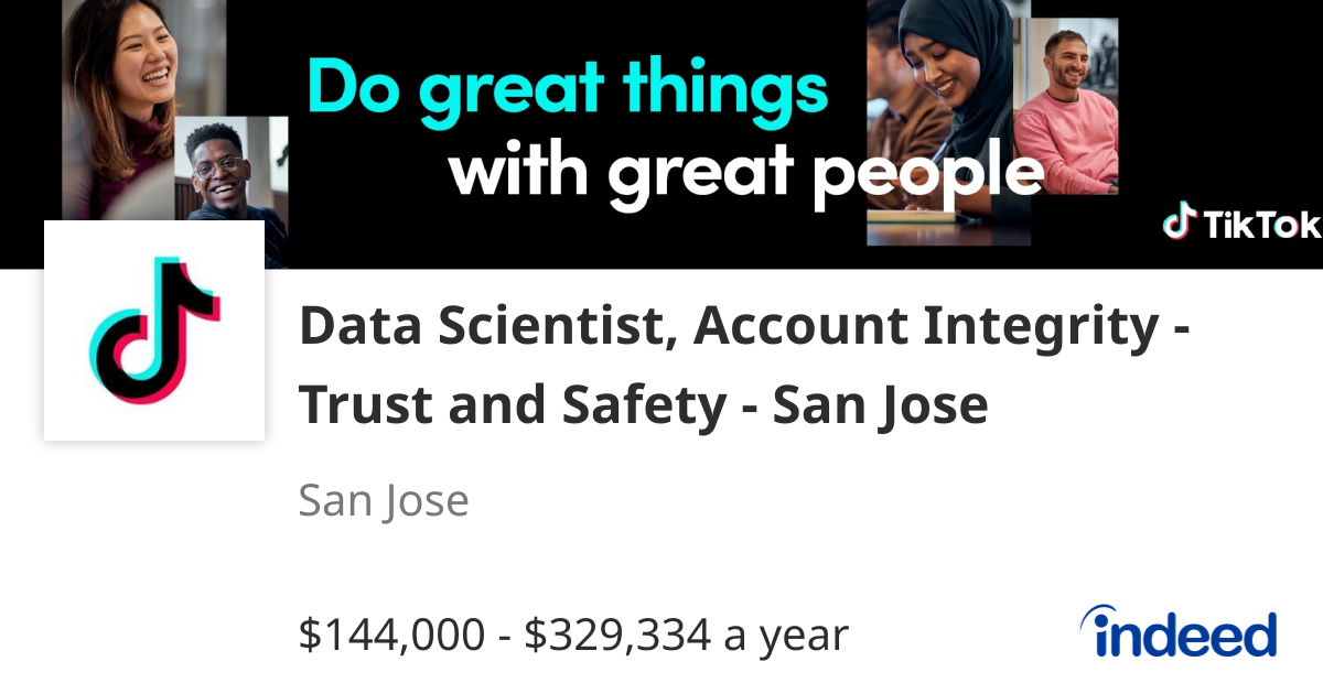 Data Scientist, Account Integrity - Trust and Safety - San Jose - San Jose, CA - Indeed.com