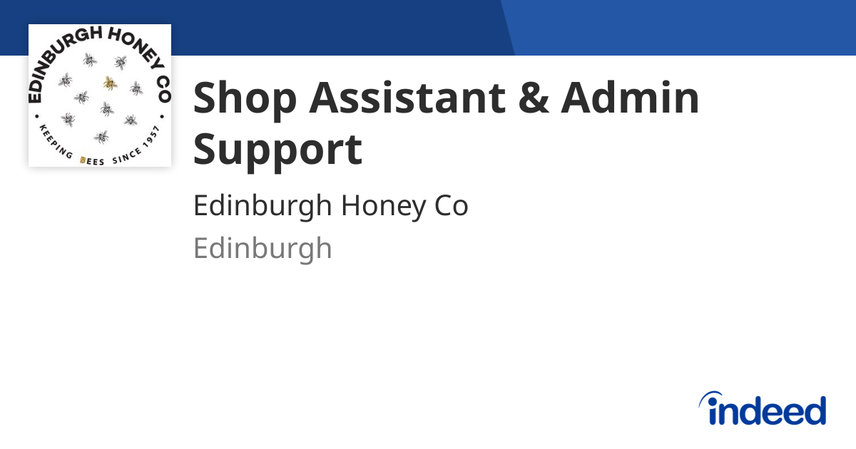 Shop Assistant - Edinburgh EH7 5QQ - Indeed.com