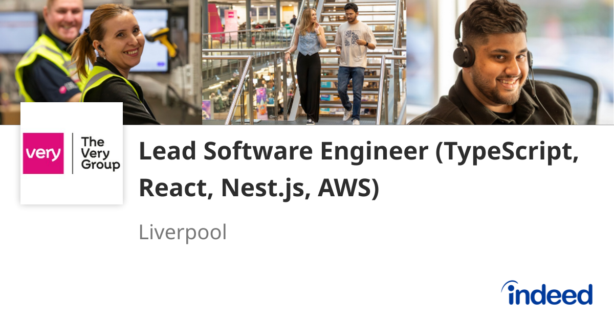 Lead Software Engineer (TypeScript, React, Nest.js, AWS) - Liverpool - Indeed.com