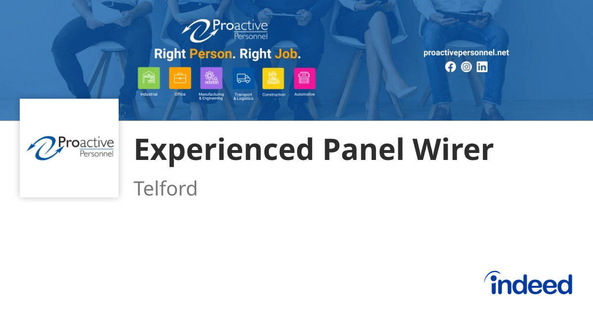 Experienced Panel Wirer - Telford - Indeed.com