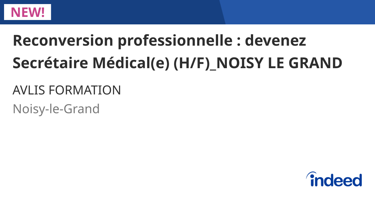 Reconversion professionnelle : devenez Secrétaire Médical(e) (H/F ...