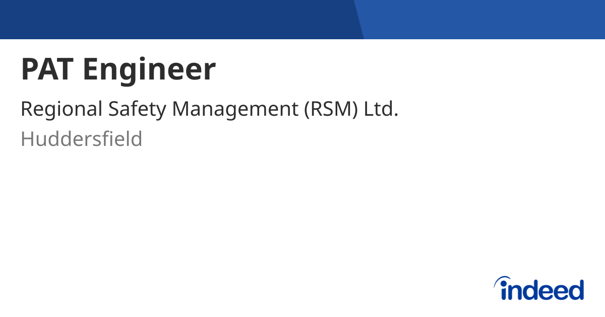 PAT Engineer - Huddersfield - Indeed.com