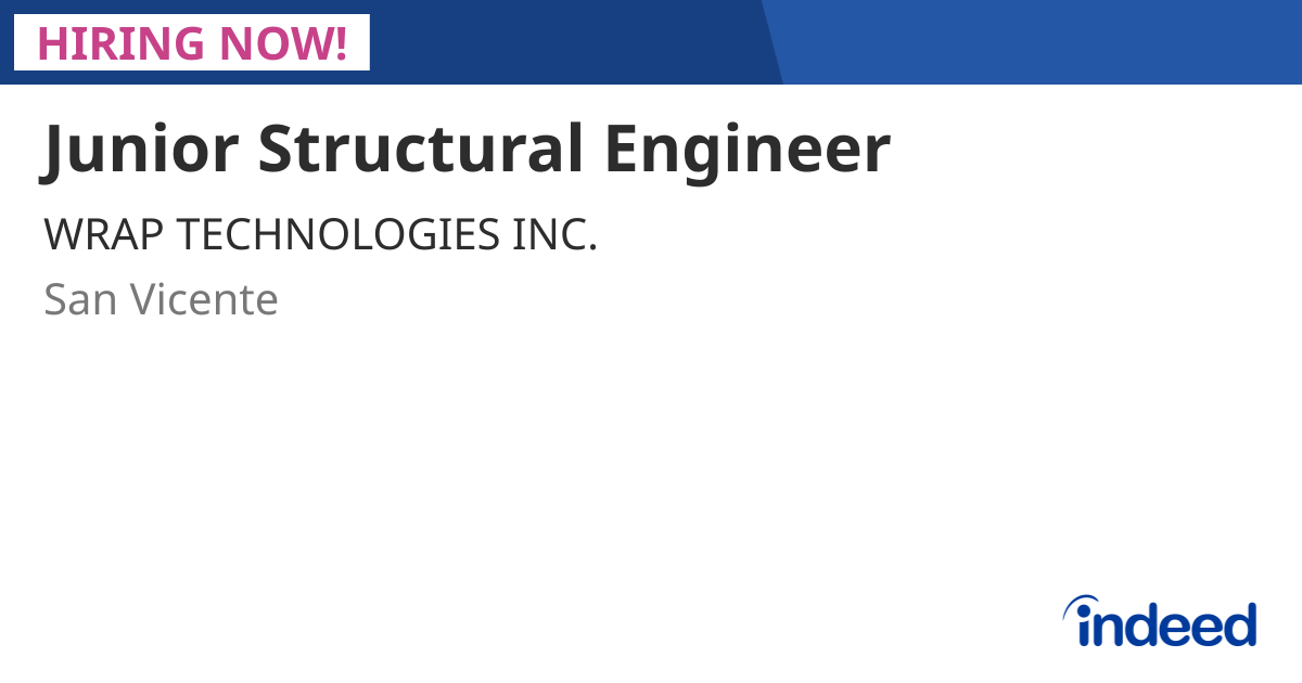 Junior Structural Engineer - San Vicente - Indeed.com