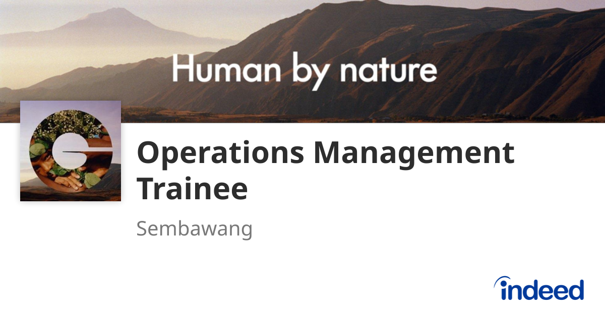 Operations Management Trainee - Singapore 738972 - Indeed.com