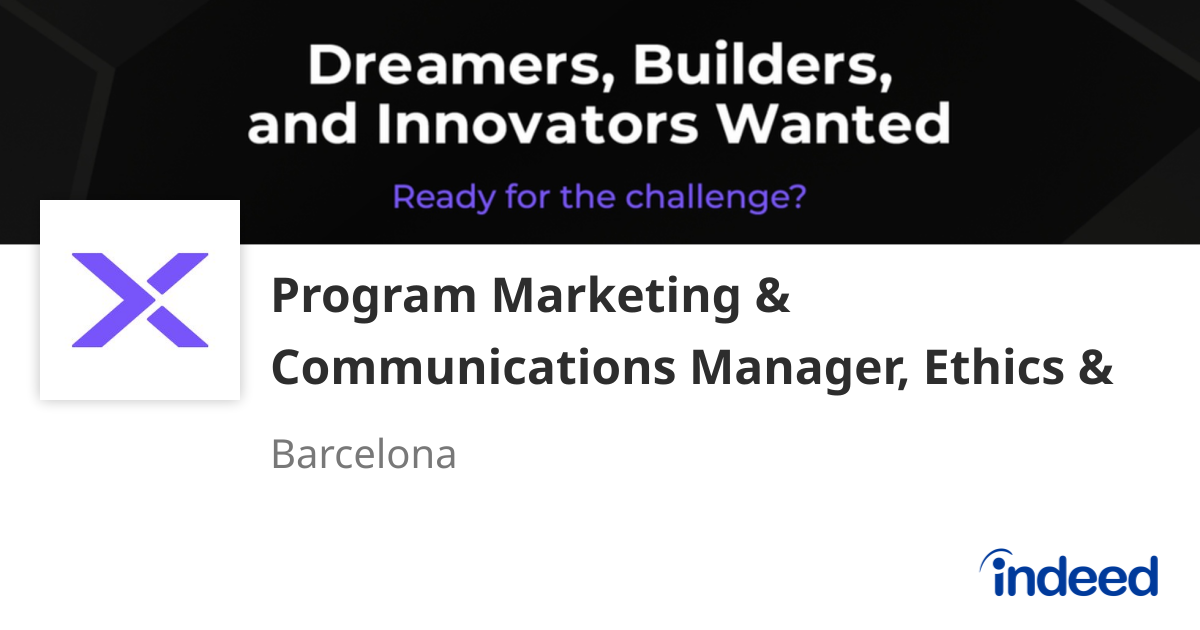 Program Marketing & Communications Manager, Ethics & Compliance - 08006 Barcelona, Barcelona ...