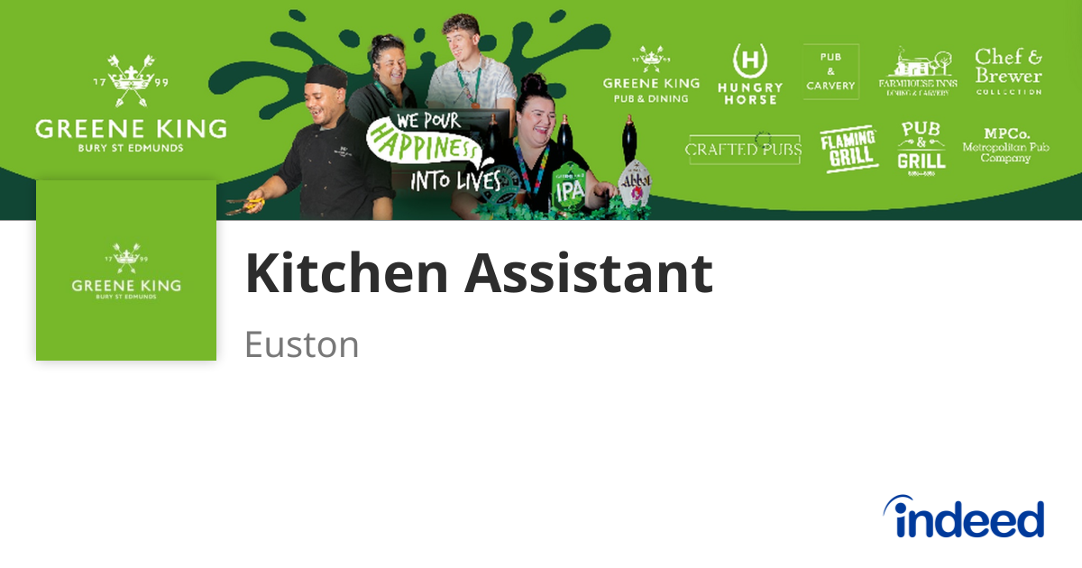 Kitchen Assistant - Euston - Indeed.com
