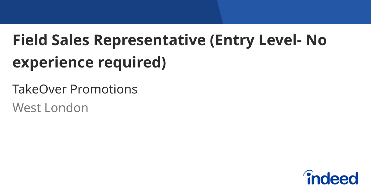 Sales Representative - Maidenhead SL6 - Indeed.com