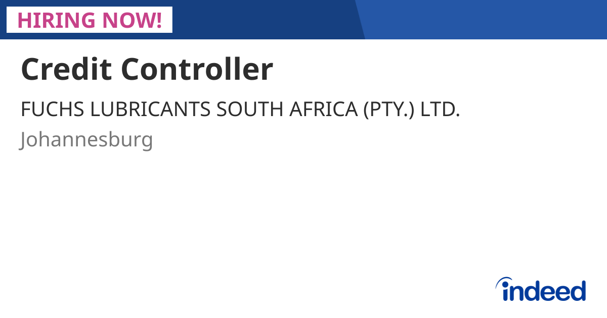 Credit Controller - Johannesburg, Gauteng - Indeed.com