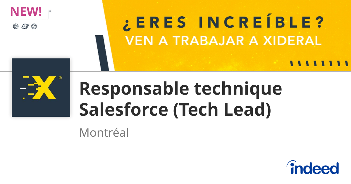 Responsable technique Salesforce (Tech Lead) - Montréal, QC H3B 1S5 ...