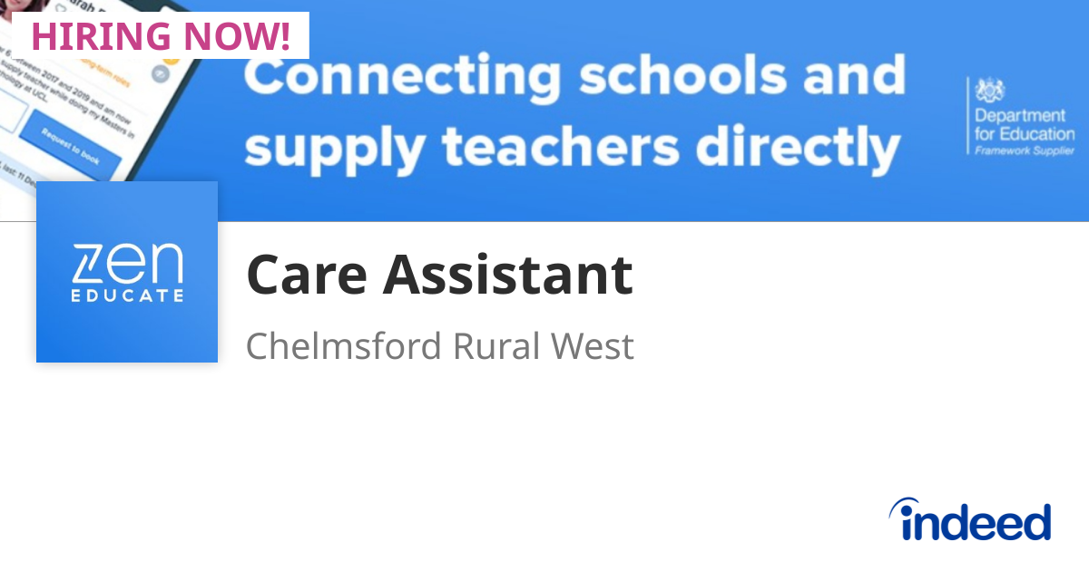 Care Assistant - Chelmsford Rural West - Indeed.com