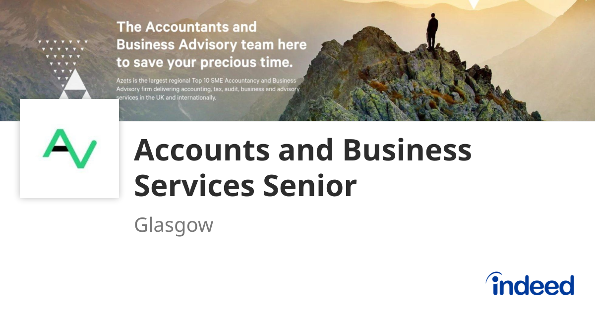 Accounts and Business Services Senior - Glasgow PA4 8WF - Indeed.com