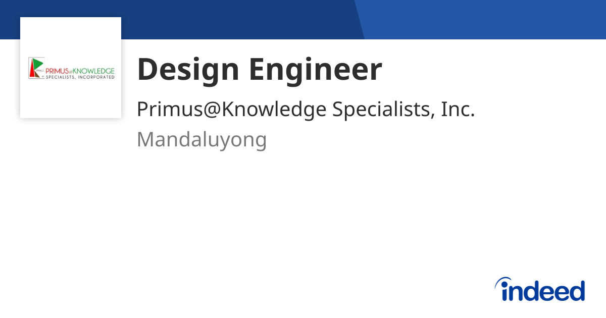 Design Engineer - Mandaluyong - Indeed.com