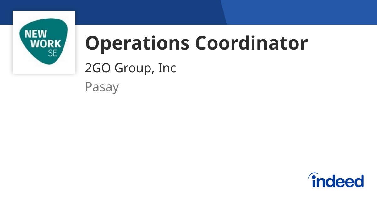 Operations Coordinator - Pasay - Indeed.com
