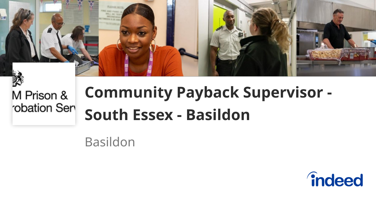 Community Payback Supervisor - South Essex - Basildon - Basildon - Indeed.com
