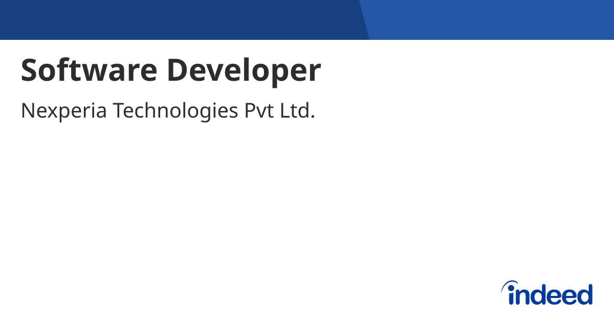 Software Developer - Bengaluru, Karnataka - Indeed.com