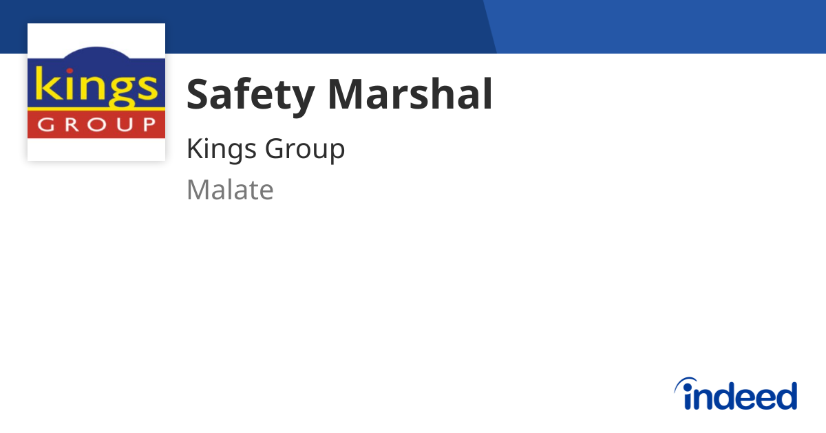 Safety Marshal - Malate 1004 P00 - Indeed.com