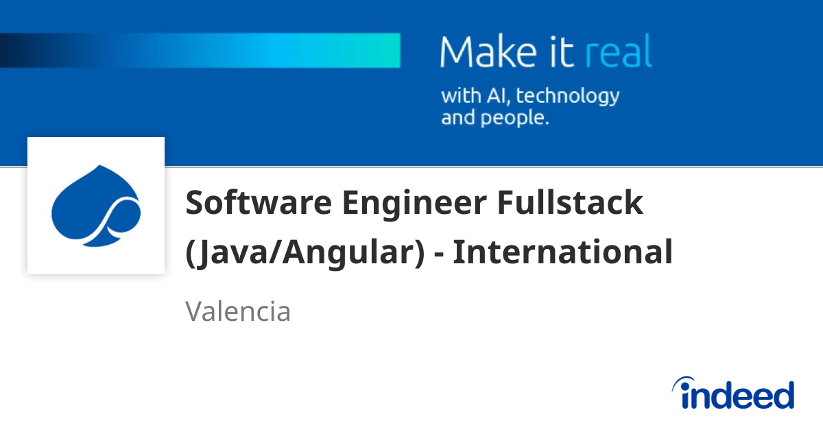 Software Engineer Fullstack (Java/Angular) - International projects - Valencia, Valencia ...