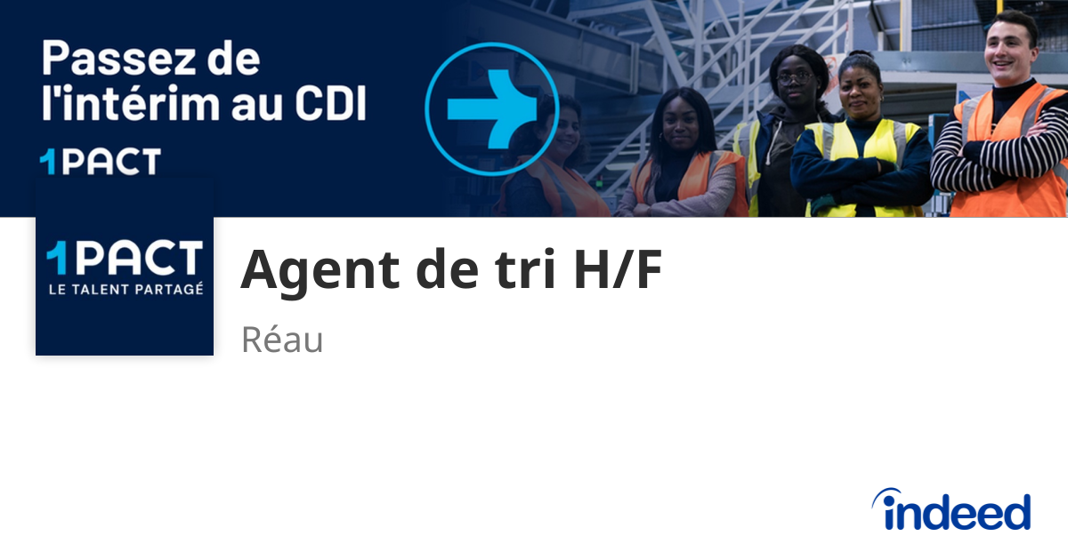 Agent de tri H/F - 77550 Réau - Indeed.com