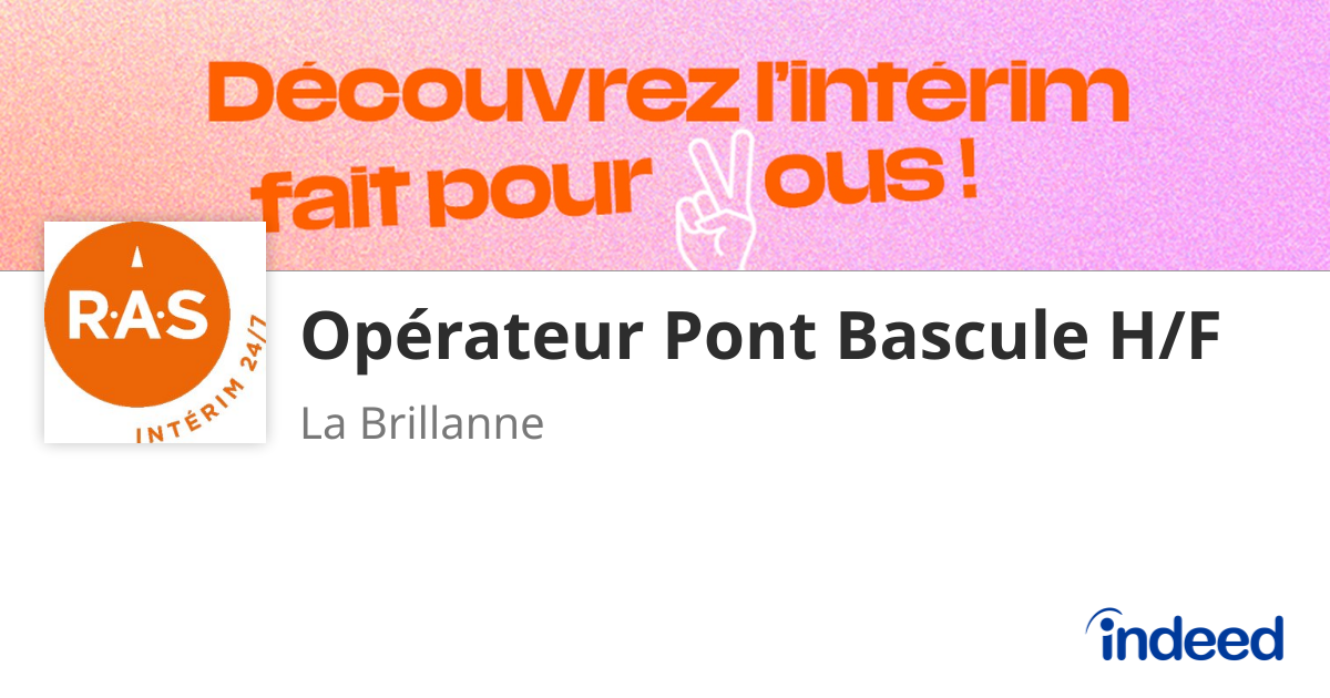 Opérateur Pont Bascule H/F - 04700 La Brillanne - Indeed.com