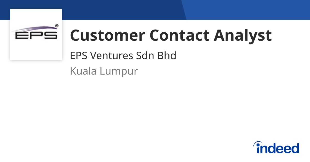 Customer Contact Analyst - Kuala Lumpur - Indeed.com