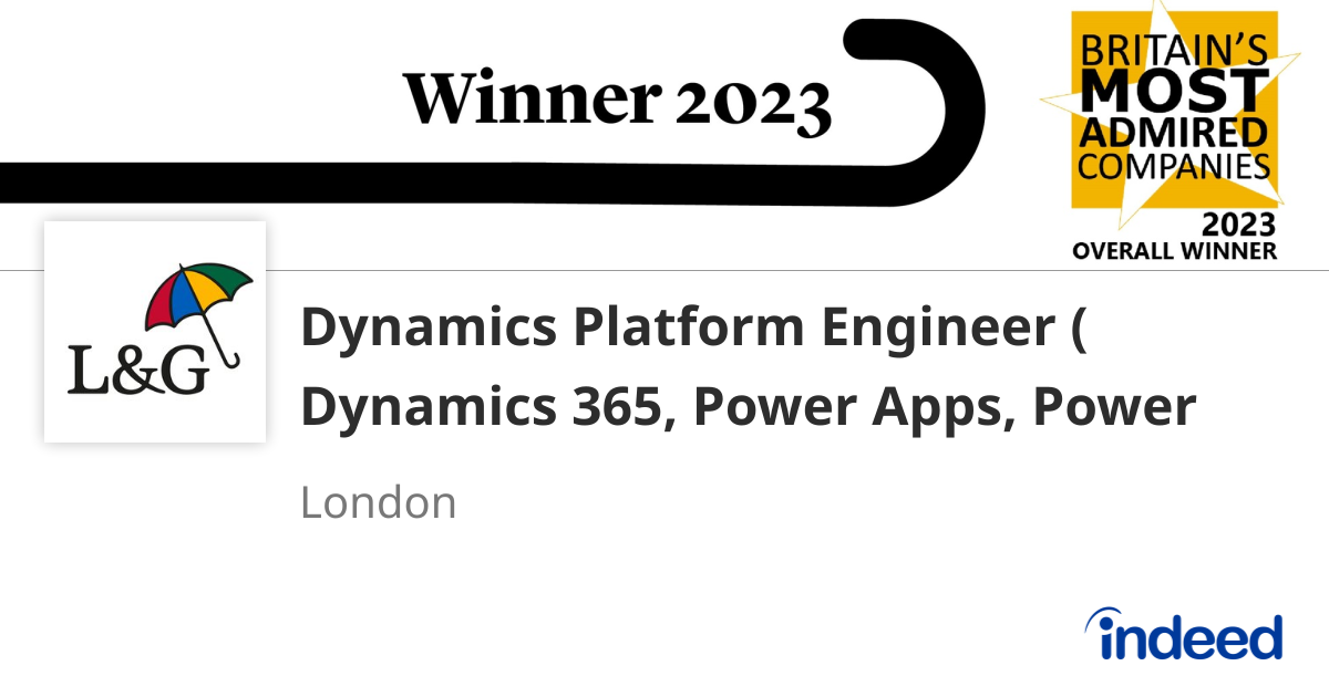 Dynamics Platform Engineer (Dynamics 365, Power Apps, Power Automate ...