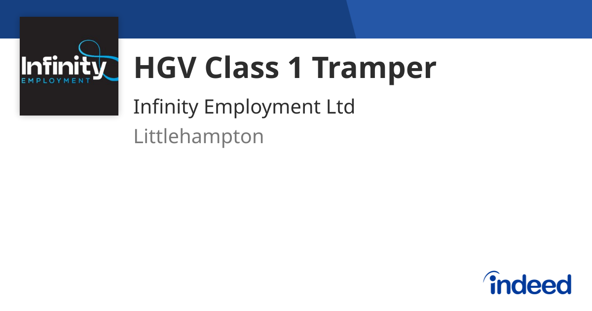 HGV Class 1 Tramper - Littlehampton - Indeed.com