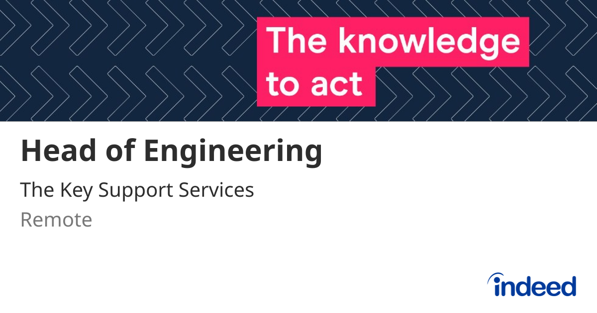 Head of Engineering - Remote - Indeed.com
