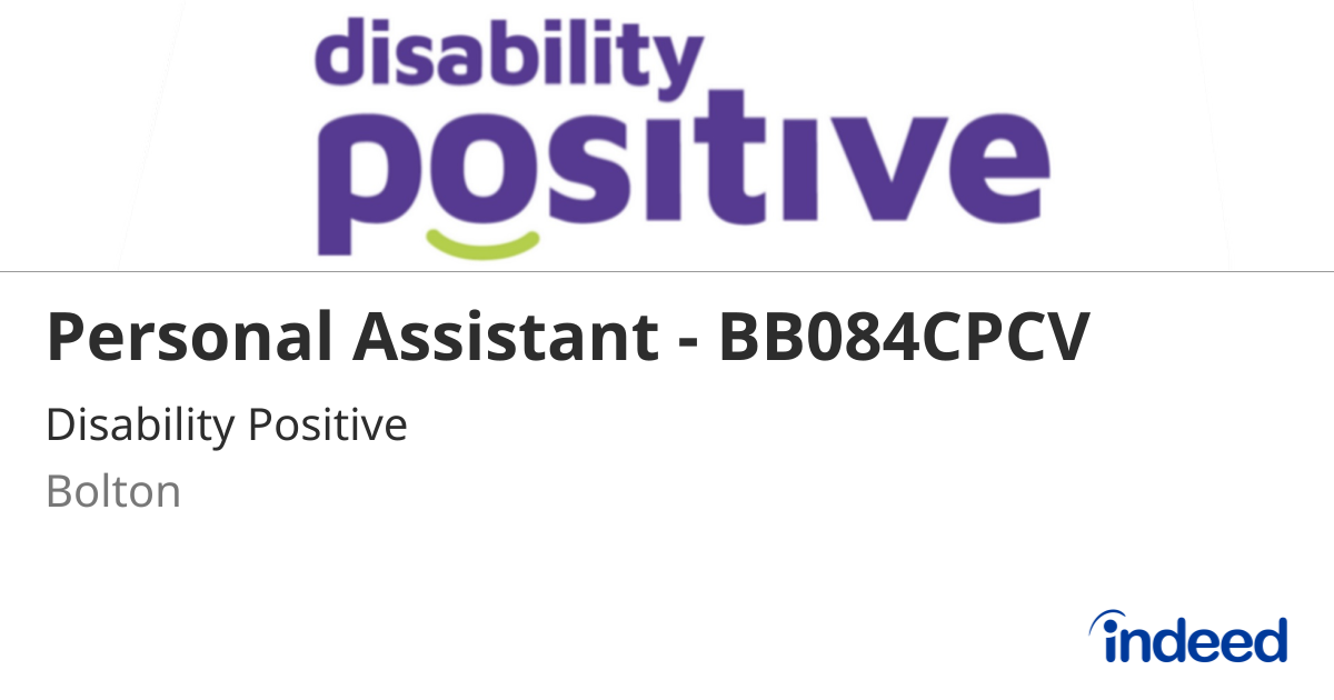 Personal Assistant - BB084CPCV - Bolton BL1 - Indeed.com