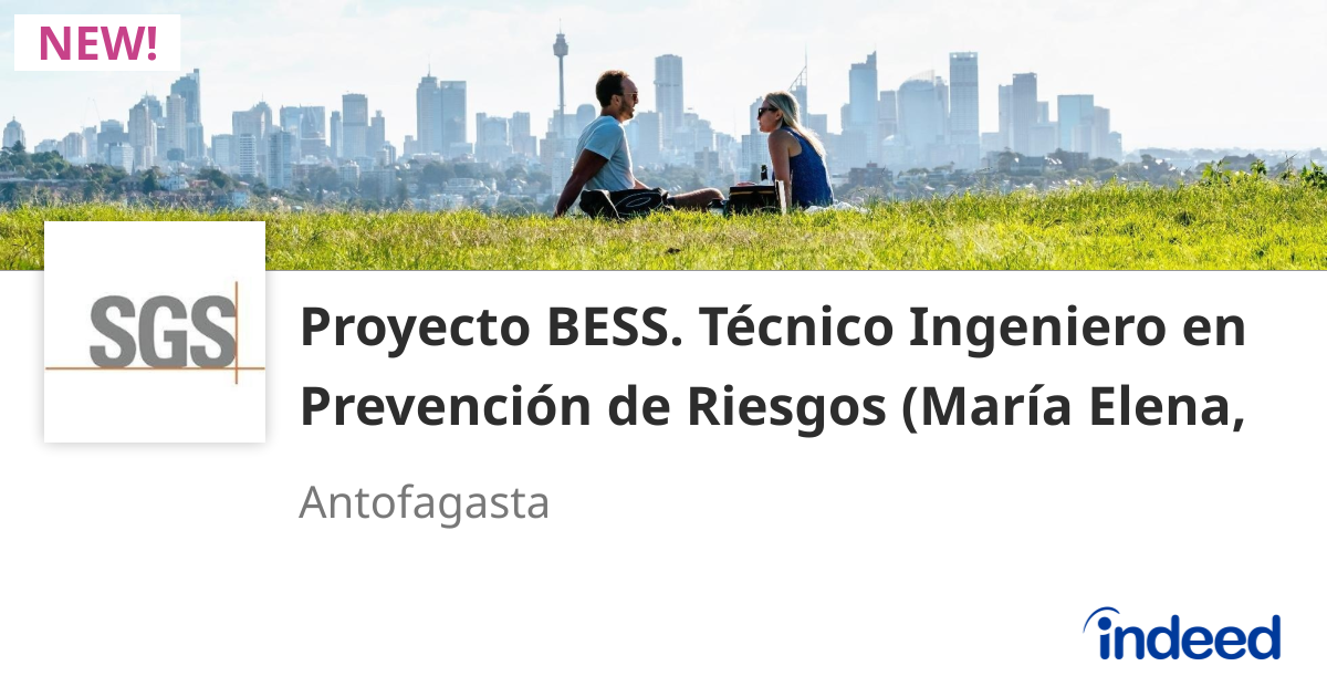 Proyecto BESS. Técnico Ingeniero en Prevención de Riesgos (María Elena ...