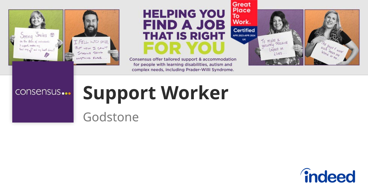Support Worker - Godstone RH9 8DD - Indeed.com