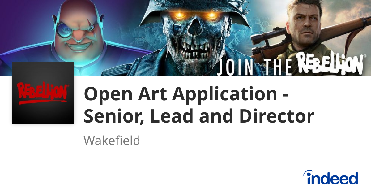 Open Art Application - Senior, Lead and Director - Wakefield - Indeed.com