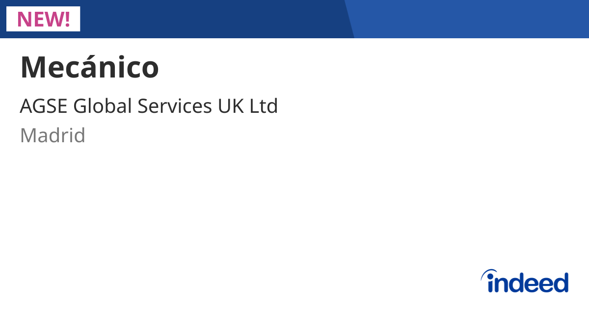 Mecánico - Madrid, Madrid provincia - Indeed.com