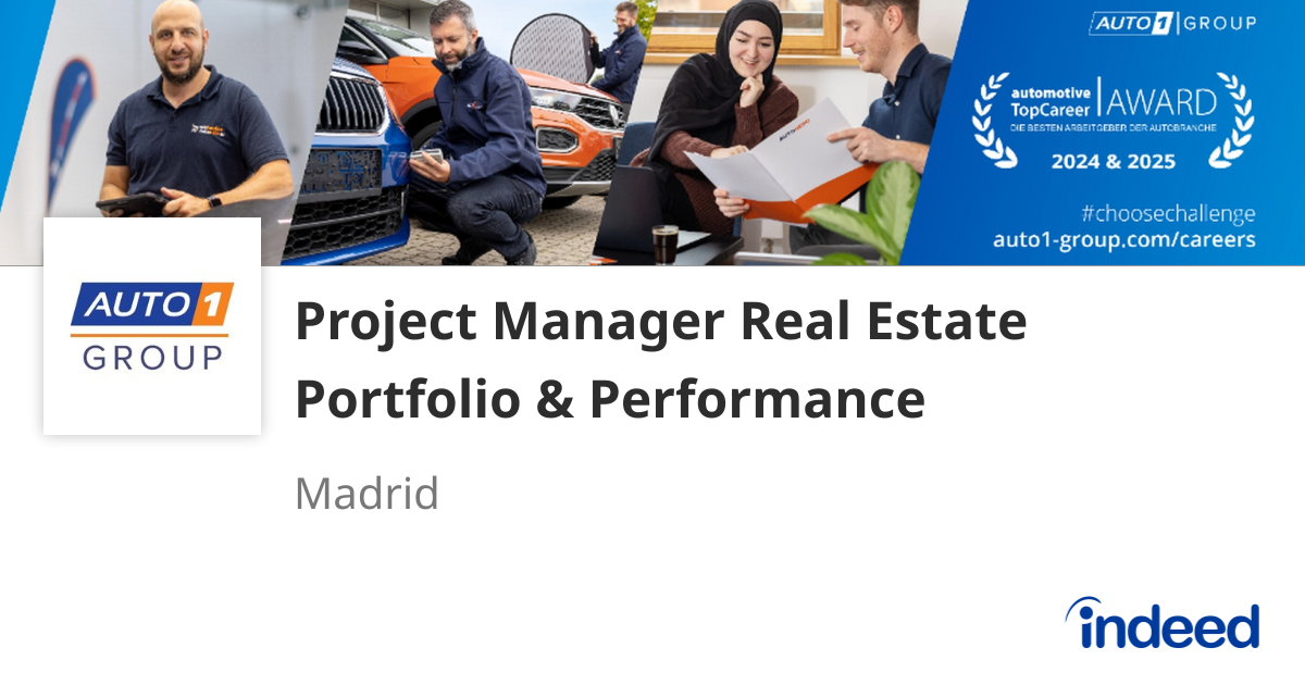 Senior Manager Real Estate Portfolio & Performance - Madrid, Madrid ...