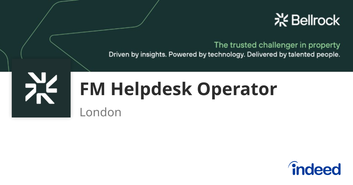 FM Helpdesk Operator - London SW1A 2HQ - Indeed.com