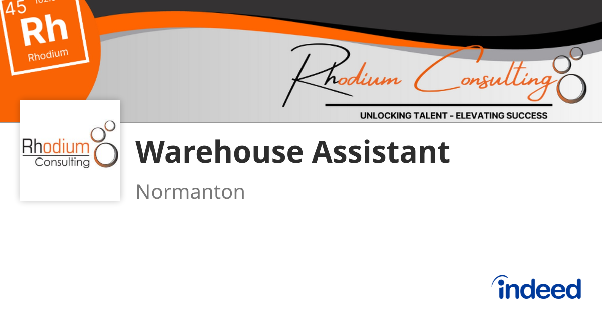 Warehouse Assistant - Normanton WF6 - Indeed.com