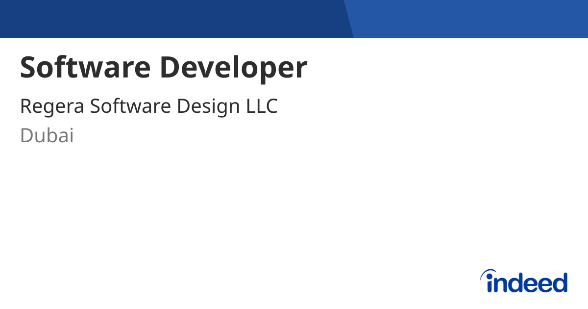 Software Developer - Dubai - Indeed.com